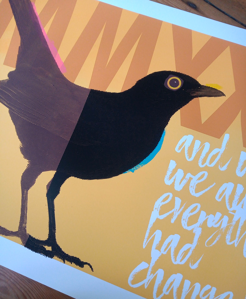 "Blackbird MMXXI" limited edition screenprint by Richard Pendry ...