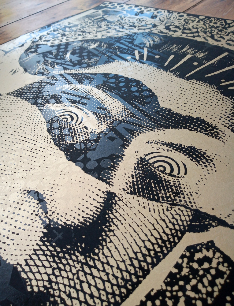 "Liz (Gold edition)" limited edition screenprint by Ben Rider ...