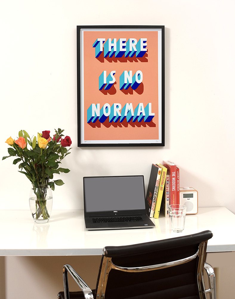 "There is no normal" screenprint by Survival Techniques - atomgallery.co.uk