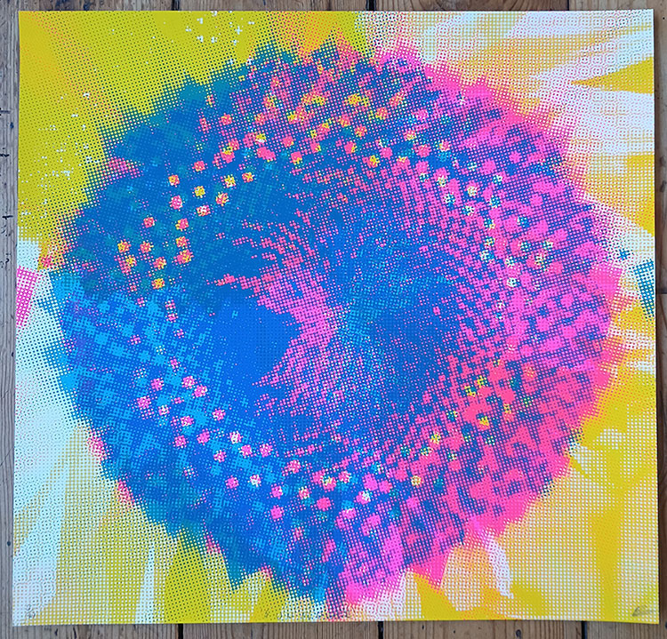 "Sunflower" limited edition screenprint by Sonofafox - atomgallery.co.uk
